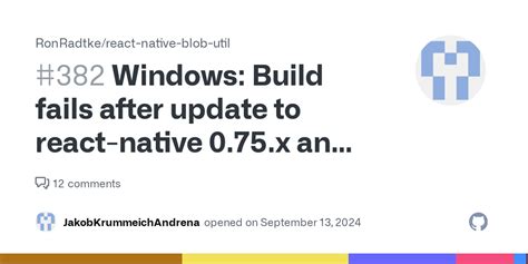 Windows Build Fails After Update To React Native 075x And React