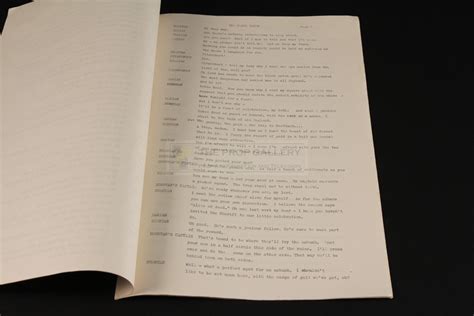 The Prop Gallery Dialogue Continuity Script The Black Patch
