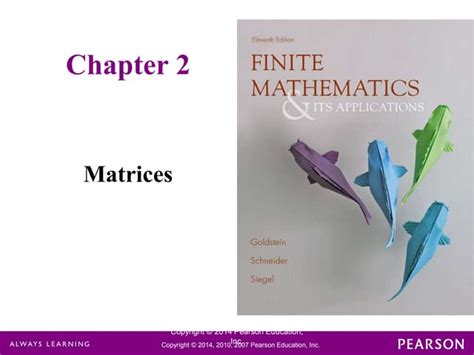 Chapter 2 Matrices Ppt