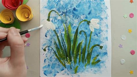 Як намалювати проліски Малюємо весняні квіти Youtube