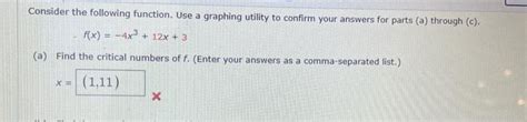 Solved Consider The Following Function Use A Graphing