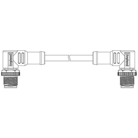 M Series Sensor Connector M12 D Code Plastic 4a 04 Pins Male Connector Male Contact