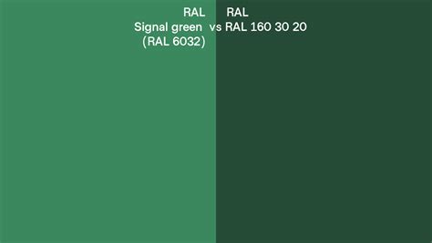 Ral Signal Green Vs Ral 160 30 20 Side By Side Comparison