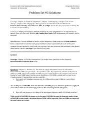 Problem Set Soltuions Pdf Economics Intermediate Microeconomics I Instructor Dr Donna