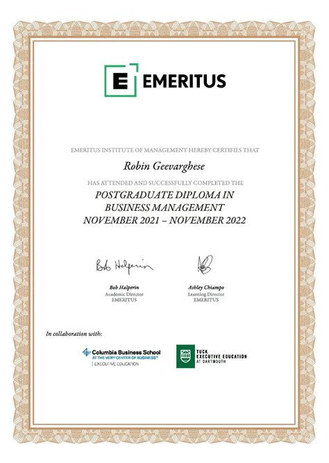 Robin Geevarghese On Linkedin Completed By Pgd In Business Management Thank The Company For