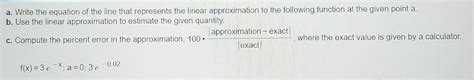 Solved A Write The Equation Of The Line That Represents The