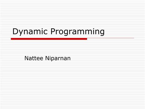 Ppt Dynamic Programming Powerpoint Presentation Free Download Id