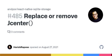 Replace Or Remove Jcenter · Issue 485 · Andpor React Native Sqlite