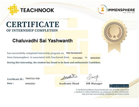 sai yashwanth chaluvadhi on linkedin i am glad to share that i have completed internship in web