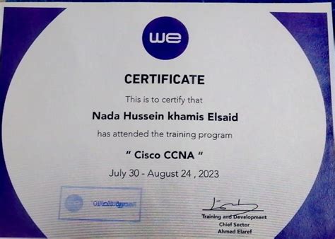 completed ccna course at telecom egypt nada hussein khamis posted on the topic linkedin