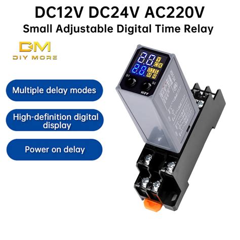 Diymore DC V DC V AC V Small Adjustable Digital Display Time Relay Cycle Time Control