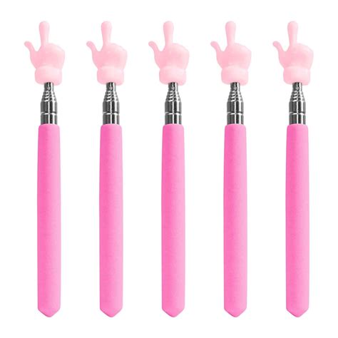 5 Pcs Fingers Telescopic Teachers Pointer Teaching Pointer Stick For Classroom Metal Hand