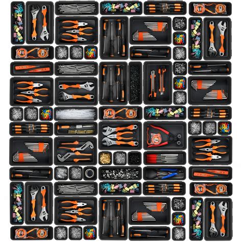 42pcs Tool Box Organizer And Storage More Large Size