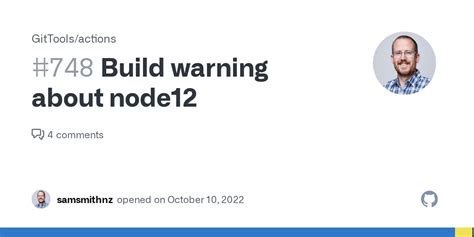 build warning about node12 · issue 748 · gittools actions · github