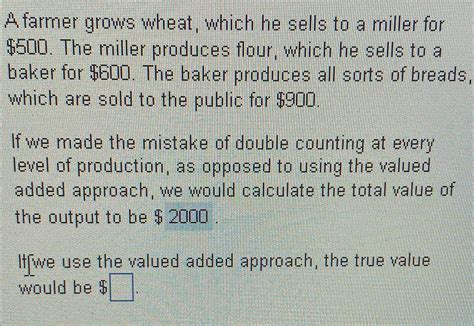 solved a farmer grows wheat which he sells to a miller for