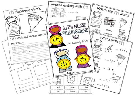 Iman S Homeschool The Curriculum Let S Learn The Digraph Ch Activity Pack