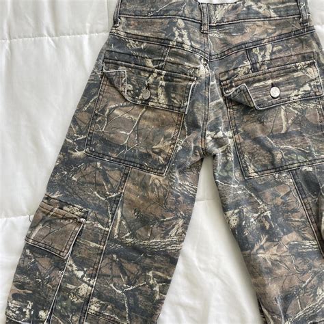 Revice Denim Low Waist Baggy Camo Cargo Pants Size Depop