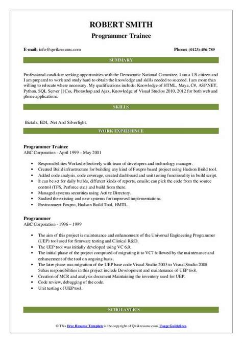 10 Programmer Resume Samples And Templates For 2025