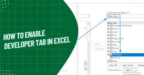 A Step By Step Guide On How To Enable Developer Tab In Excel Earn And Excel