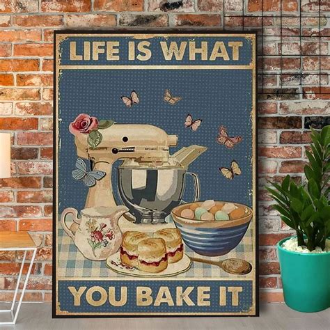 Kna Prints Baking Life Is What You Bake It Vertical Paper Poster No