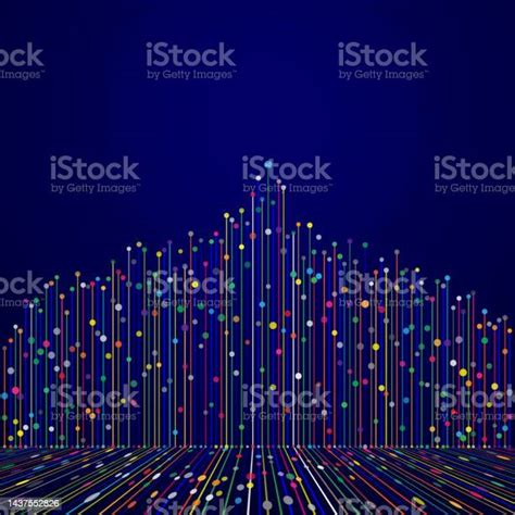 속도 라인 점과 빅 데이터 개념 금융 지수가 있는 짙은 파란색 그림 음악에 대한 스톡 벡터 아트 및 기타 이미지 음악 배경 주제 성장 개념 Istock
