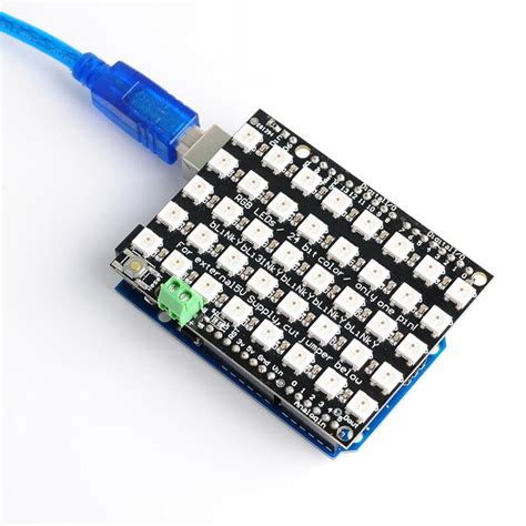 40 Rgb Led Ws2812b 5x8 Pixel Dot Matrix Shield Addressable Led Module Board For Arduino Iot