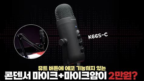 2만원에 마이크 마이크암까지 뮤트버튼에 에코까지 가능한 가성비 끝판왕 콘덴서 마이크 리뷰 게임할때 이거 하나면 되겠는데요