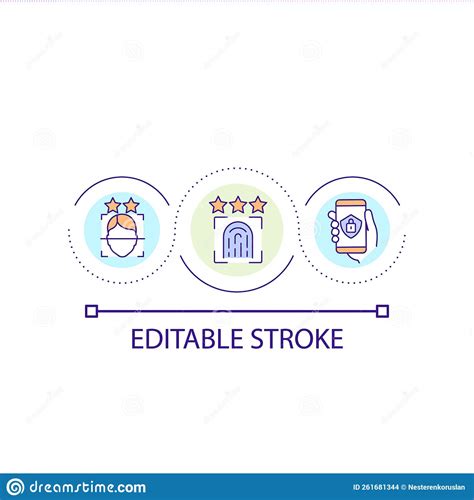 Fingerprint Protection Loop Concept Icon Stock Vector Illustration Of
