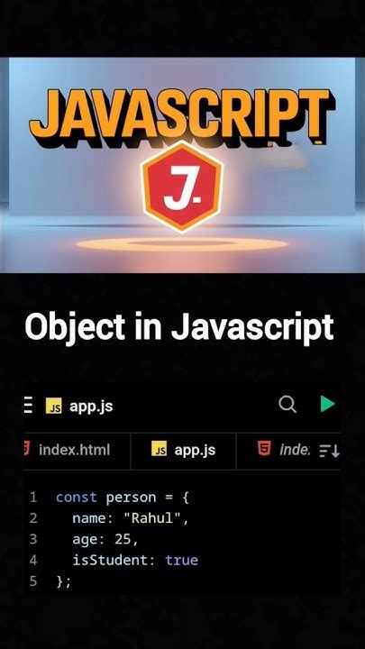 Day 8 Javascript Object Explained In 60 Seconds Learn Js Fast Short