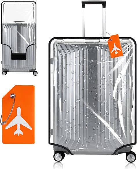 Azreference Luggage Cover 30 Inch Clear Pvc Suitcase