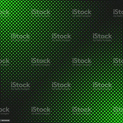 Retro Halftone Dot Pattern Background Abstract Vector Graphic From Green Circles Stock