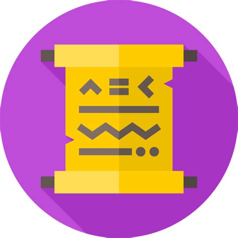 Old Scroll Flat Circular Flat Icon