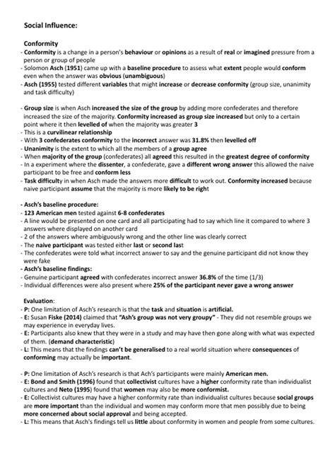 Aqa A Level Psychology Paper 1 Revision Lesson Notes Stuvia Uk