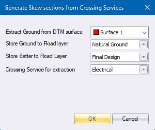 Generate Skew Section Dialog