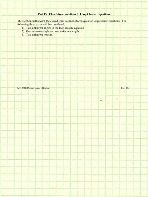 Part Iv Loop Closure Solutions Pdf Equations Trigonometric Functions
