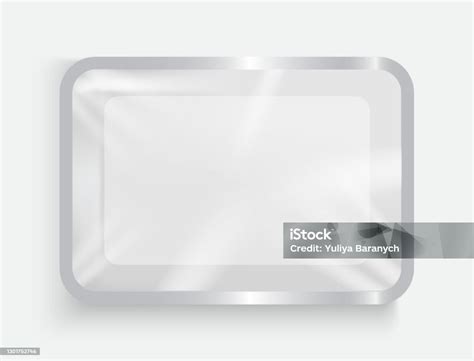 식품용 플라스틱 필름이 있는 흰색 플라스틱 용기 3d 빈 패키지 음식기판 투명한에 대한 스톡 벡터 아트 및 기타 이미지 투명한 3d 스캔 3d 안경 Istock
