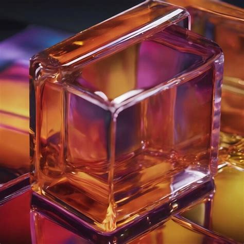 Premium Ai Image Glassmorphism Effect On The Plastic Square On The