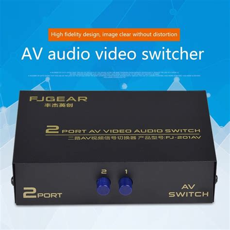 2 Port AV RCA Switch 2 In 1 Out Composite Video L Vicedeal
