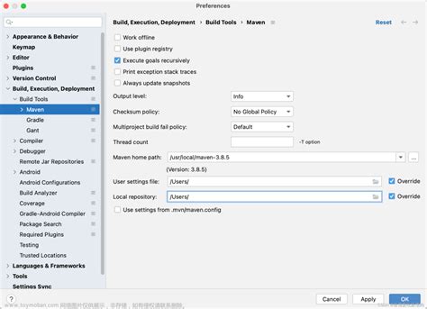 mac intellij idea配置settings xml报错解决 toy模板网