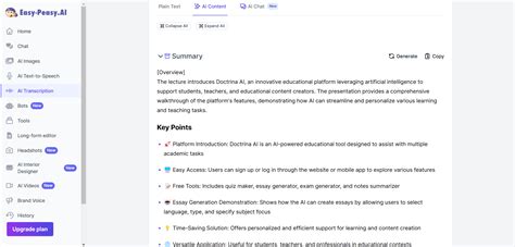 Easy Peasy Ai Features Pricing Pros And Cons July 2025