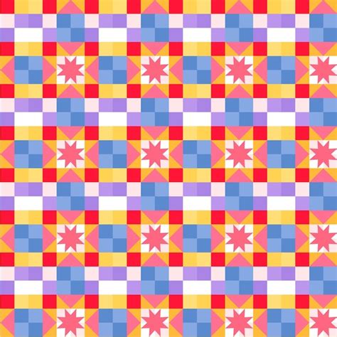Premium Vector Star Square Geometric Pattern