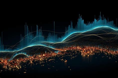 Data Stream Traffic Visualization Premium Ai Generated Image