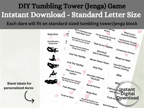 Adult Stacking Blocks Drinking Game Etsy