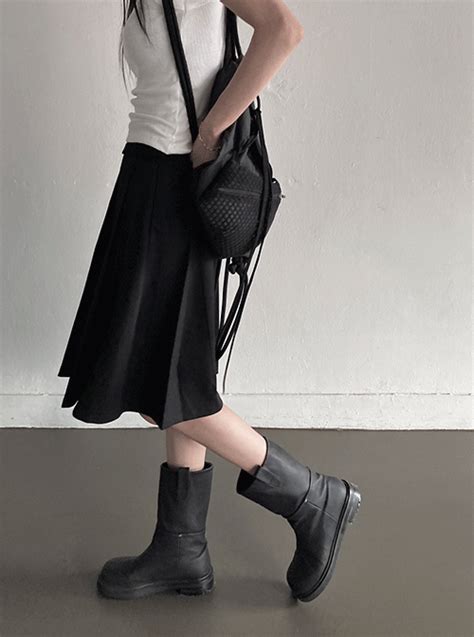 브라운m 당일발송 테디 플리츠 스커트 3color 미디스커트a라인스커트봄치마 에이블리