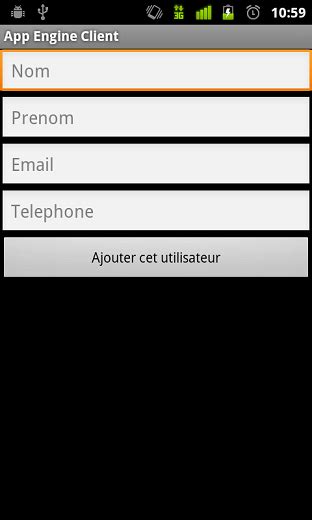 Rest Sous Android Avec App Engine Restlet Et Objectify