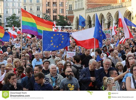 Another Day In Cracow Thousands Of People Protest Against Violation The