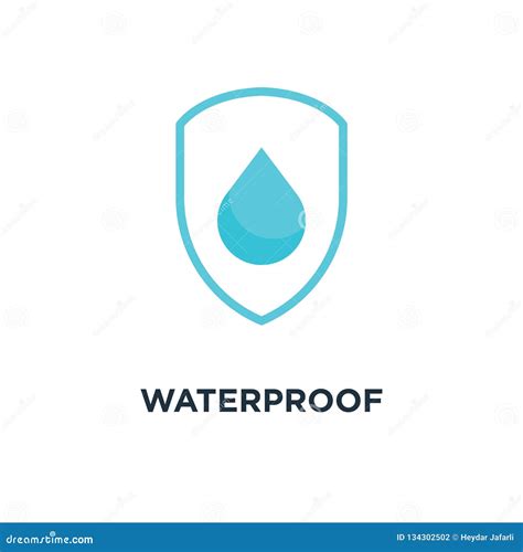 Waterproof Icon Waterproof Concept Symbol Design Vector Illust Stock