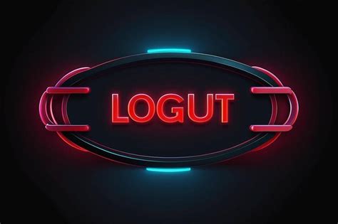 Log In Log Out Neon Signs Style Text Vector Premium Ai Generated Image