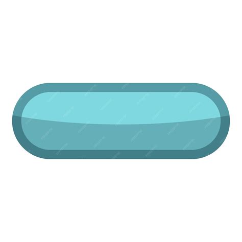 Premium Vector Blue Rectangle Button Icon Cartoon Illustration Of Blue Rectangle Button Vector