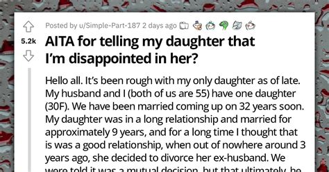Woman Shares How Disappointed She Is In Her Daughter For Divorcing Her Husband Accuses Her Of